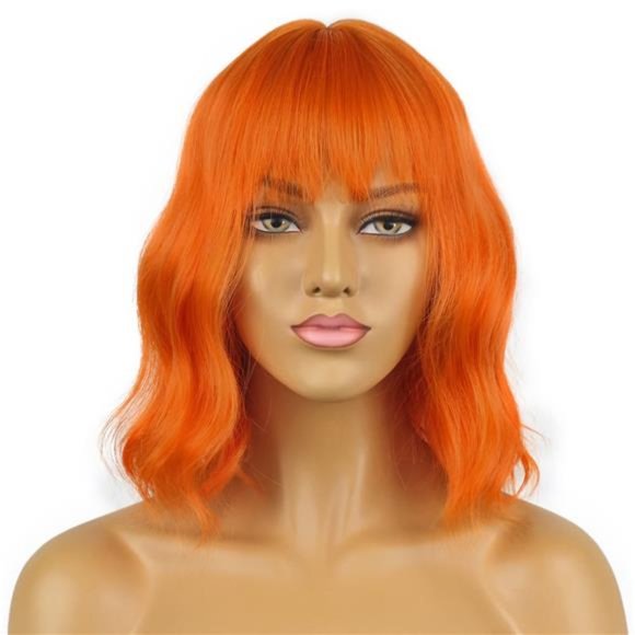 Other | Lanice Short Bob Wigs With Bangs For Women Loose Wavy Hair ...